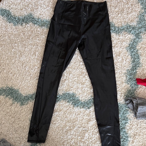 Fabletics | Pants & Jumpsuits | Fabletics Shiny Black Leggings | Poshmark